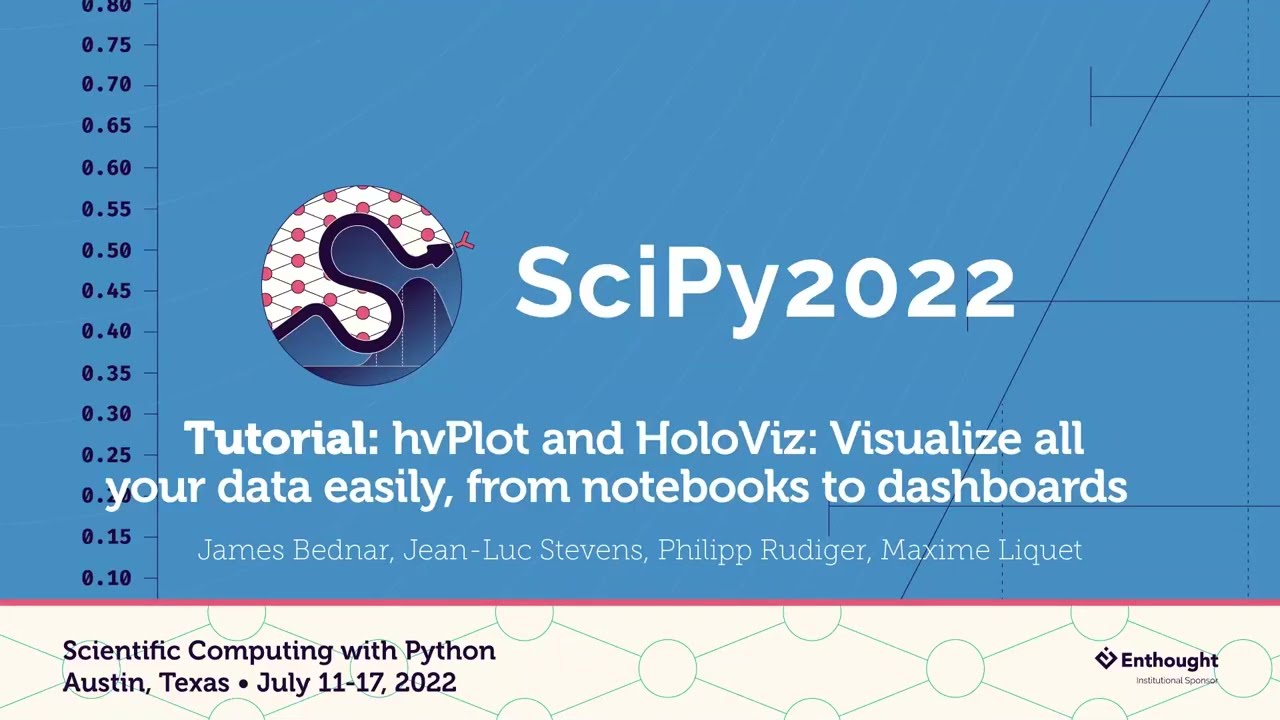 hvPlot & HoloViz- James Bednar, Jean-Luc Stevens, Philipp Rudiger, Maxime Liquet | SciPy 2022