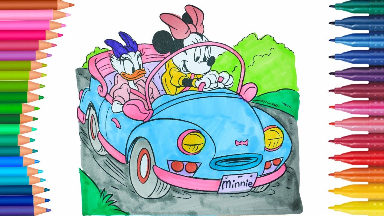 Minnie Maus und Daisy Duck Färbung | Deutsch Ausmalbilder | Kleine Hände Malbuch