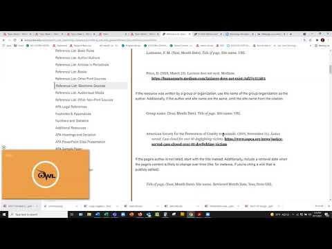 Purdue OWL for APA guidance