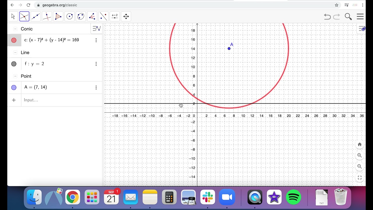 Solving a Distance Problem Visually using Geogebra