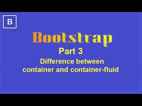 Bootstrap tutorial 3 | Difference between Container and Container-Fluid