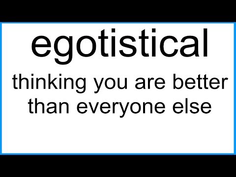 egotistical meaning | Vocabulary for Kids | Children's Dictionary | Learn English Vocabulary