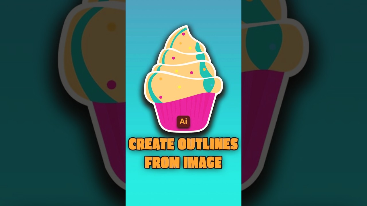 Illustrator Create Outlines From Image Create A Border Around The Image #tutorial