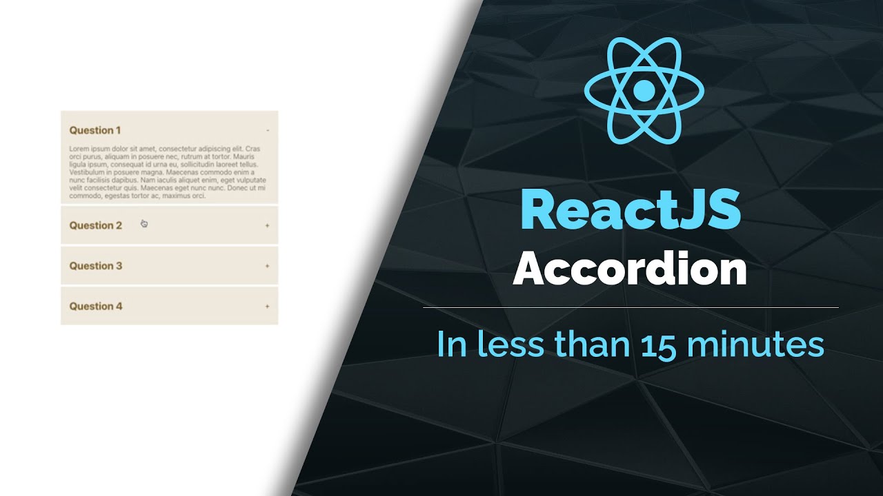 Build a React Accordion from Scratch | ReactJS tutorial
