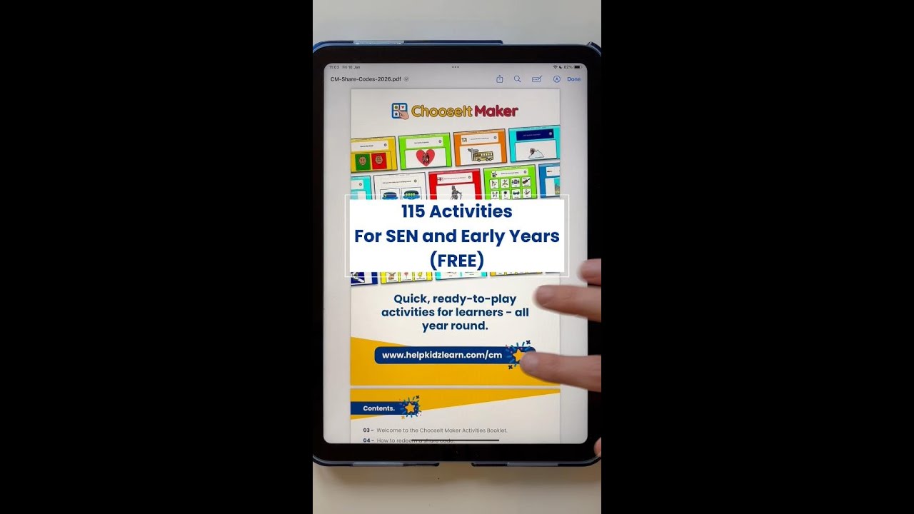 New ChooseIt Maker Share Codes Brochure for HelpKidzLearn