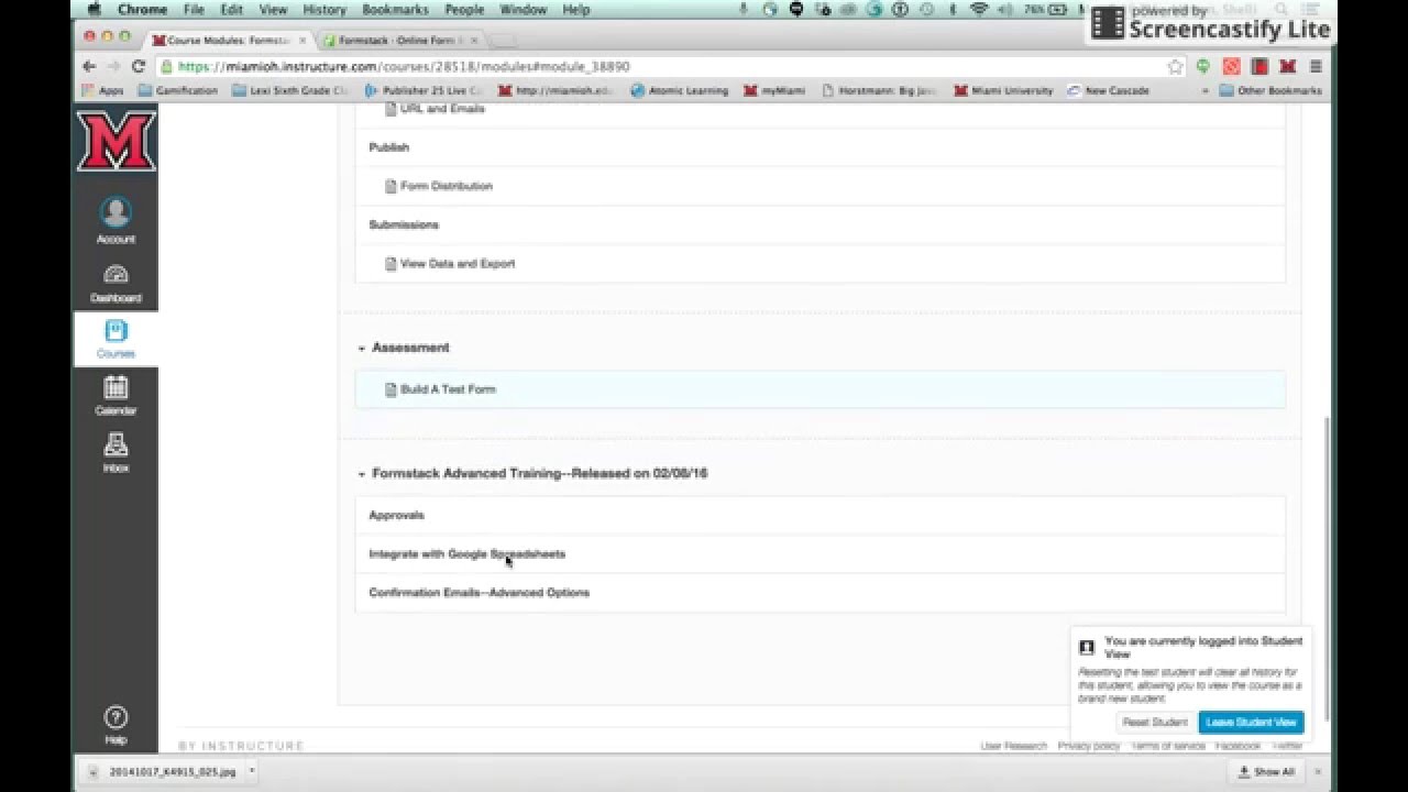 Formstack Course Navigation and Logging In