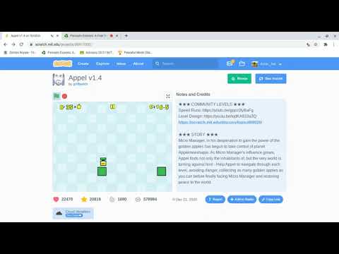 The red apple in Appel v1.4 on Scratch.