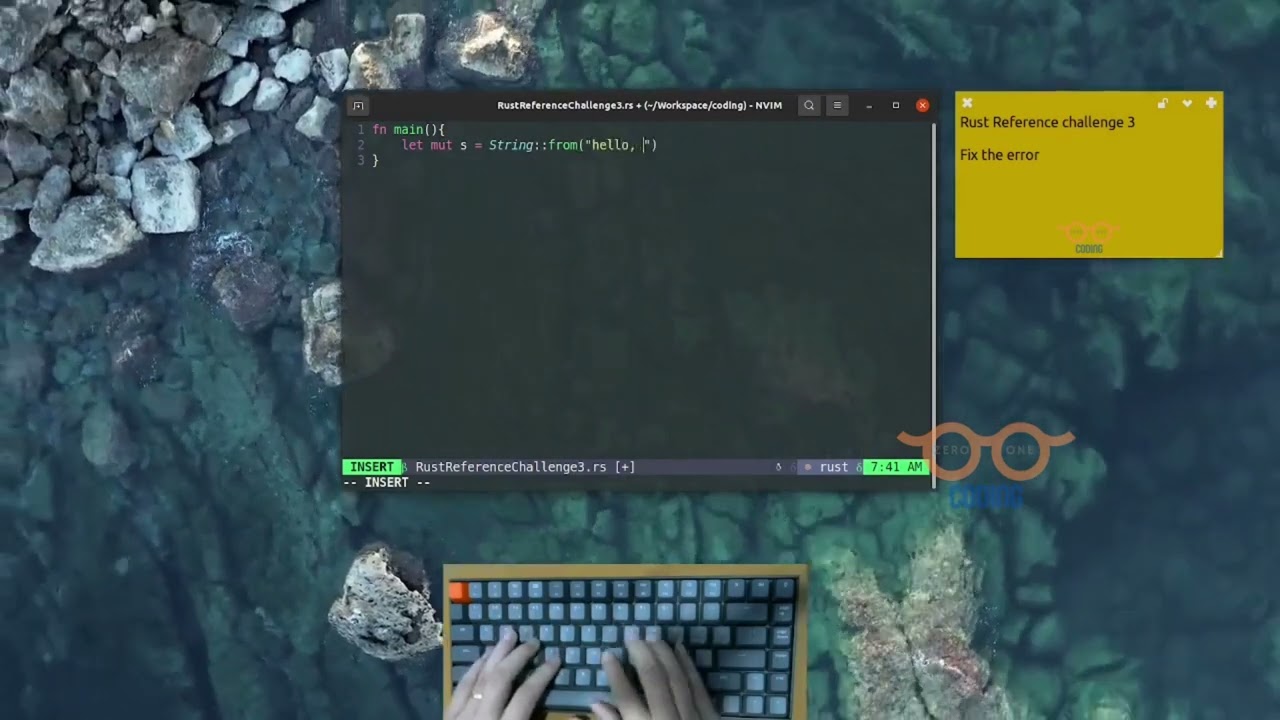 Learning Rust Programming - Reference - Challenge 3 #coding #asmr #programming #rust