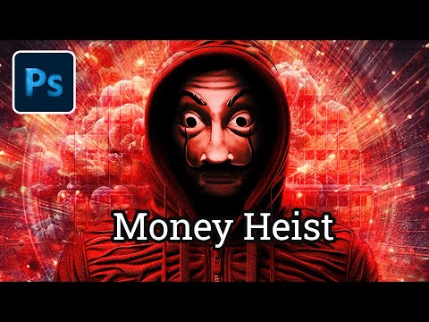 Creating Money Heist Wallpaper in Adobe Photoshop | Photoshop Speed Art