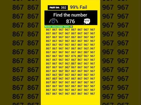 find the odd number 876 😨 math quiz 🤯 challenge Game 🎯 #puzzle #mathquiz #shorts #games