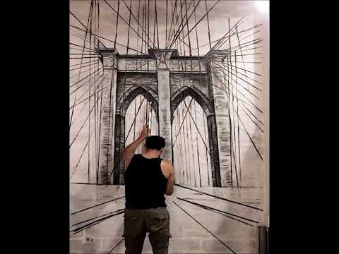 Brooklyn bridge painting