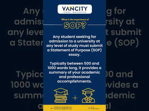 Importance of SOP (Statement of Purpose)