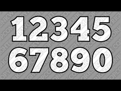 Filled Birthday Numbers SVG Vector Silhouette Cameo Cricut Laser Cut File Clipart Png Dxf Eps