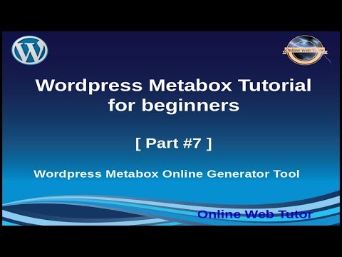 Learn Wordpress Metabox Tutorial for beginners from scratch Part 7 | Wordpress Metabox Online ...