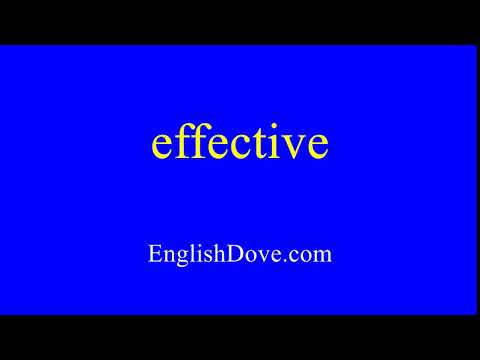 How to pronounce effective in American English.