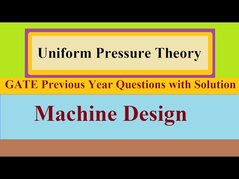 GATE Previous Year Questions: Uniform Pressure Theory in Clutch ...
