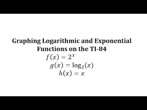 Graph Exponential and Logarithmic Functions on the TI-84 (Inverses)