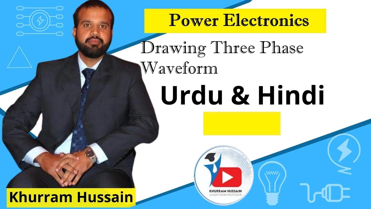 Drawing three phase power supply waveform