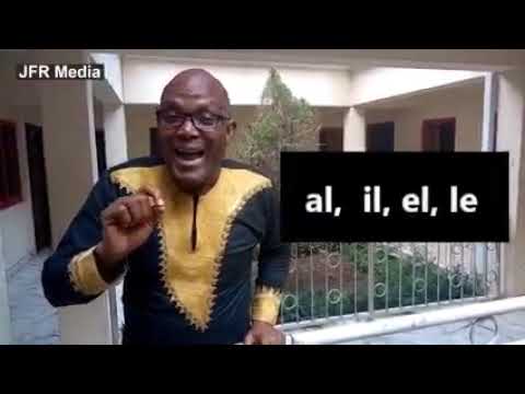 Pronouncing words that end with al, il, el, and le.