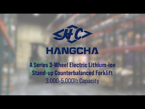 A Series 3 Wheel Electric Lithium ion Stand up Counterbalanced Forklift