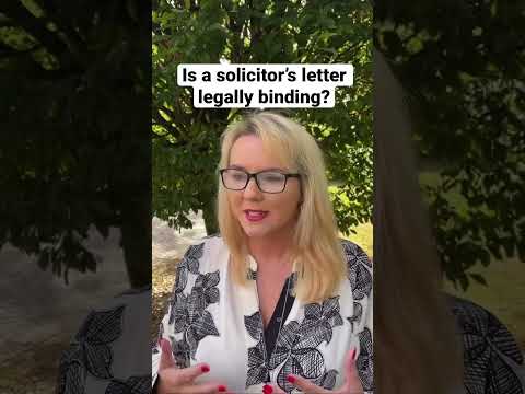 Is a solicitor’s letter legally binding? #uk #solicitor #familylaw #marriage #divorce
