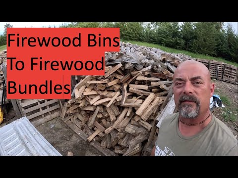 Full Process of Firewood Bins to Firewood Bundles to Retail #firewood