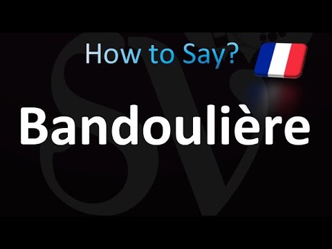 How to Pronounce Bandoulière (French)