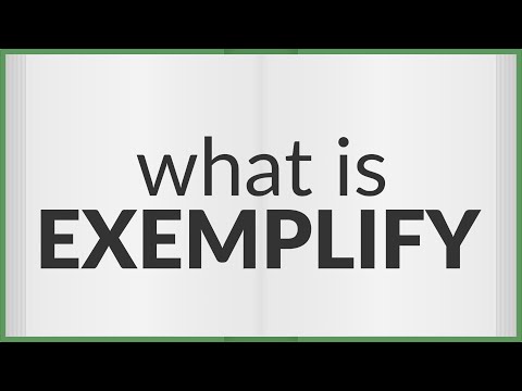Exemplify | meaning of Exemplify