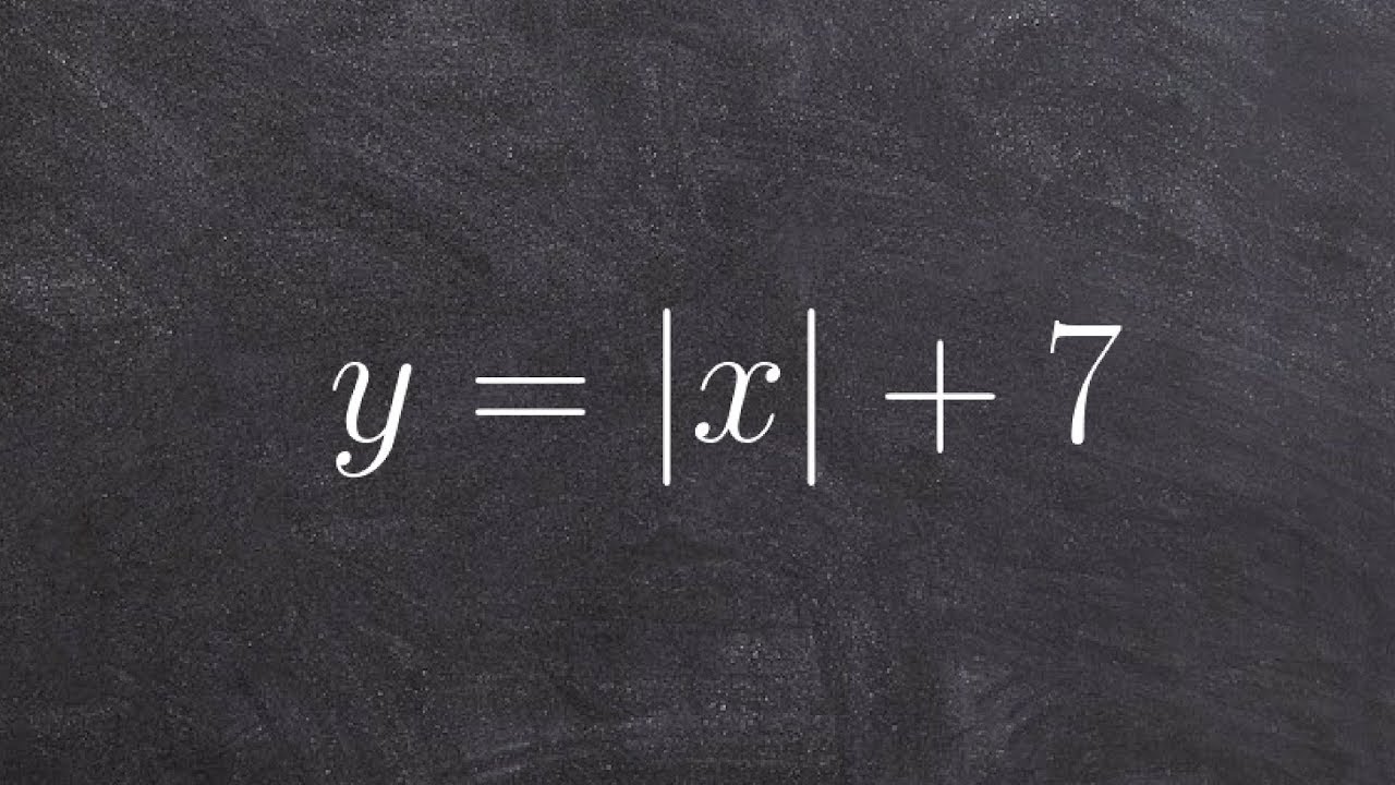 Graphing absolute value equations with a vertical shift translation