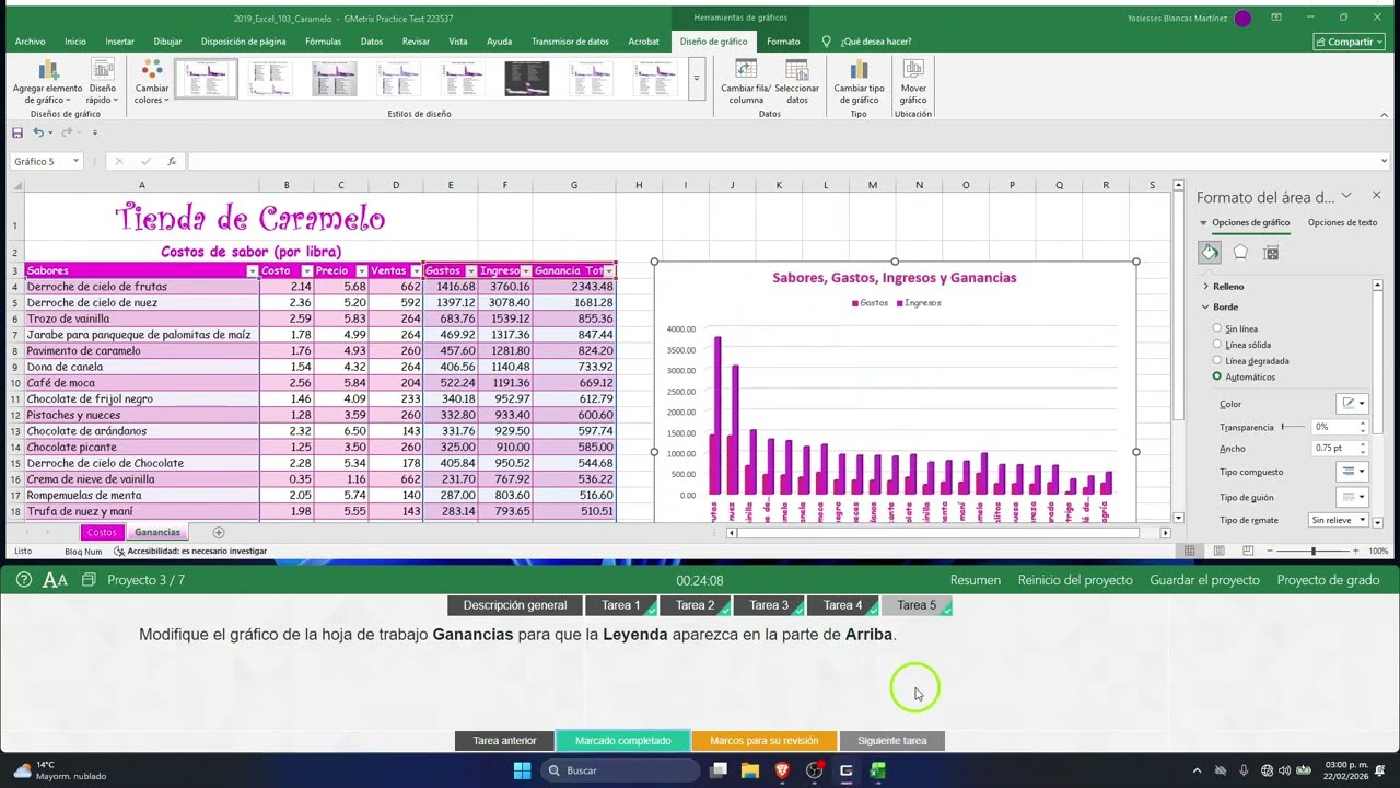 GMETRIX EXCEL 2019 PRACTICE EXAM 1