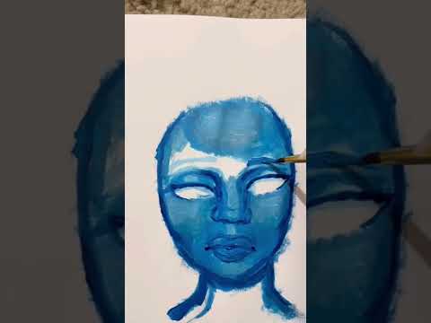 Attempting a Monotone painting 💙🦋🌀🥶