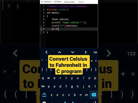 Write c program to convert temperature from degree celsius to fahrenheit |Part:5 #coding #shorts #C