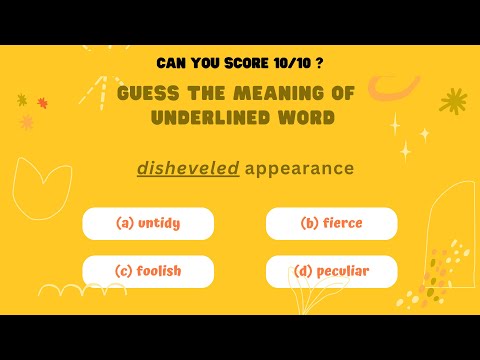 English Meaning Quiz | Can you score 10/10? | English | Vocabulary | Riddles