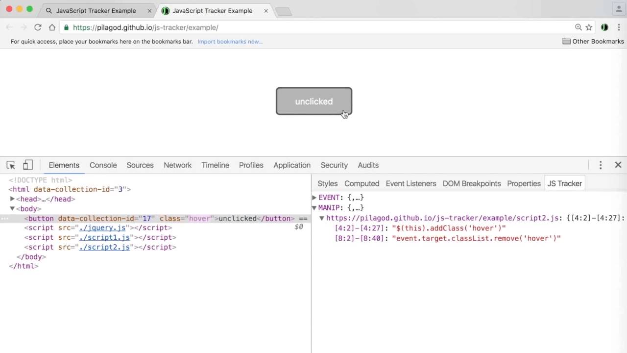 JavaScript Tracker v2 Demo