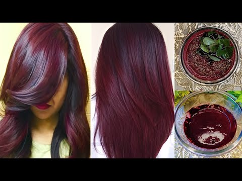 DIY Burgundy Hair At Home @Hinaya Henna Based Hair Color #hairdye