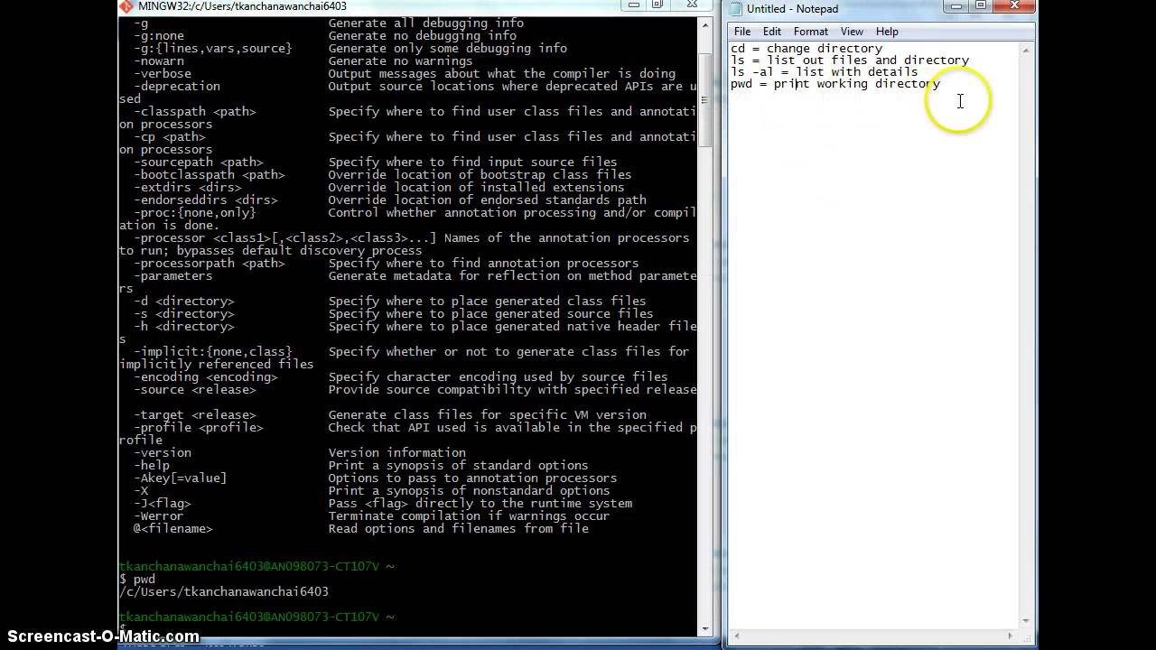 Write Java Program on Git Bash