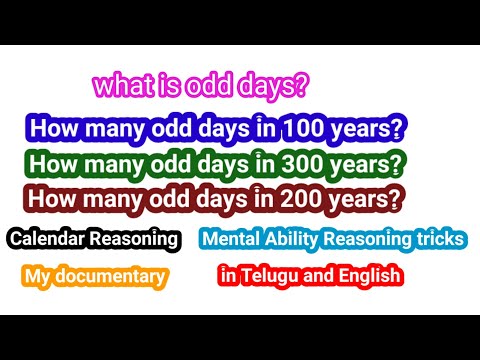 what is odd days? How many odd days in 100 years? @mydocumentary838 in Telugu and English #viral