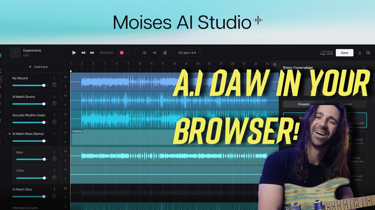 Stem GENERATION & Music Creation with Moises AI Studio