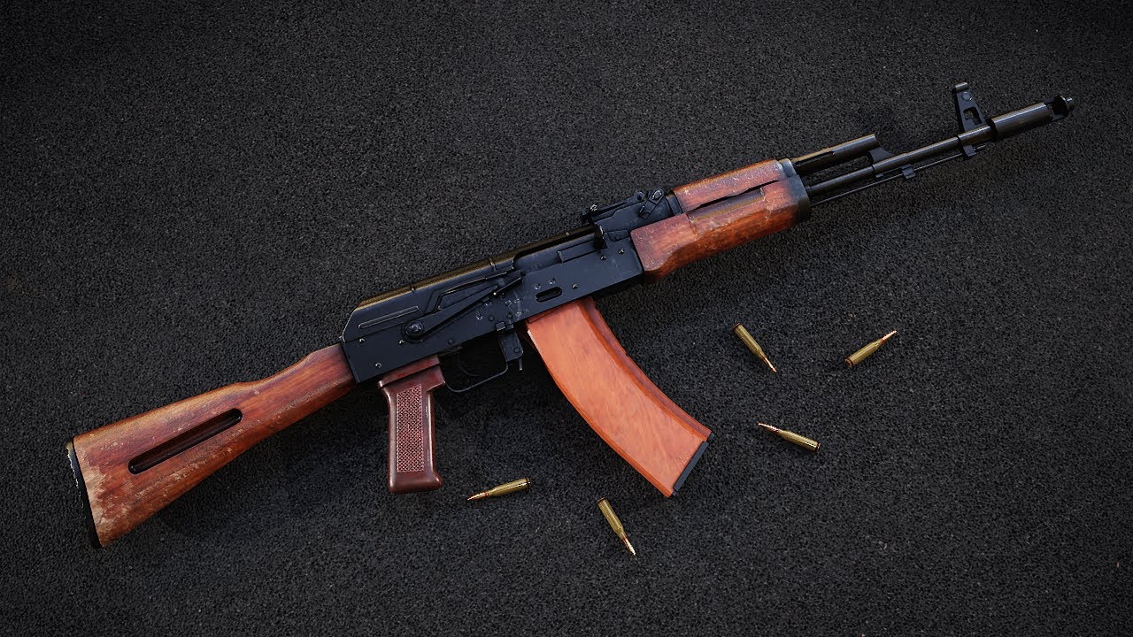 AK-74. 3D model presentation. 4K resolution.