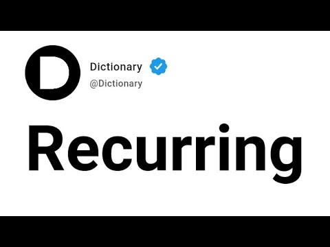 Recurring Meaning In English