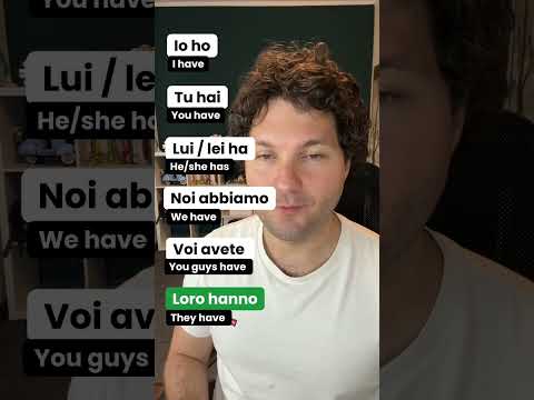 The verb AVERE in Italian 🇮🇹 #italianlanguage #italiangrammar #shorts