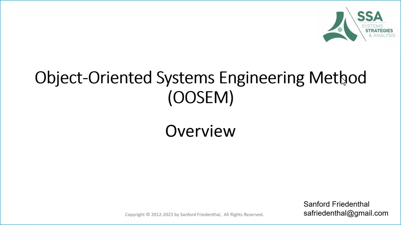 OBJECT-ORIENTED SYSTEMS ENGINEERING TRAINING
