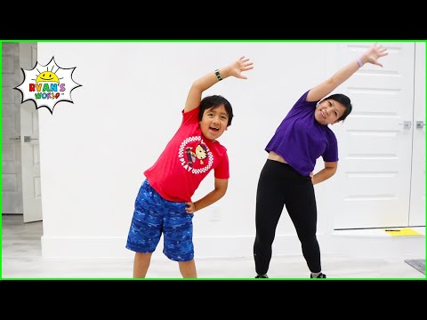 Kids Workout Video at home 30mins Family fun with Ryan's World!!