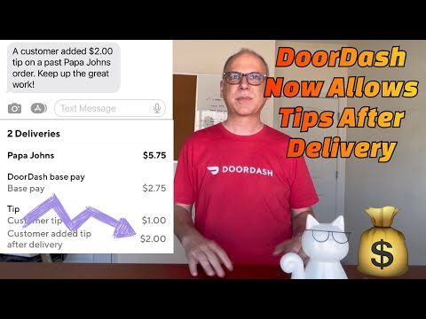 DoorDash allows tipping after delivery 2023