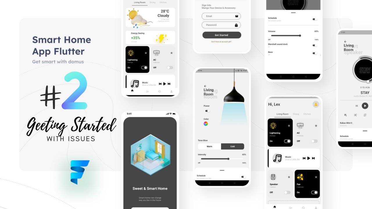 Smart Home App Flutter | Getting Started with Issues | GitHub | How to Contribute #2