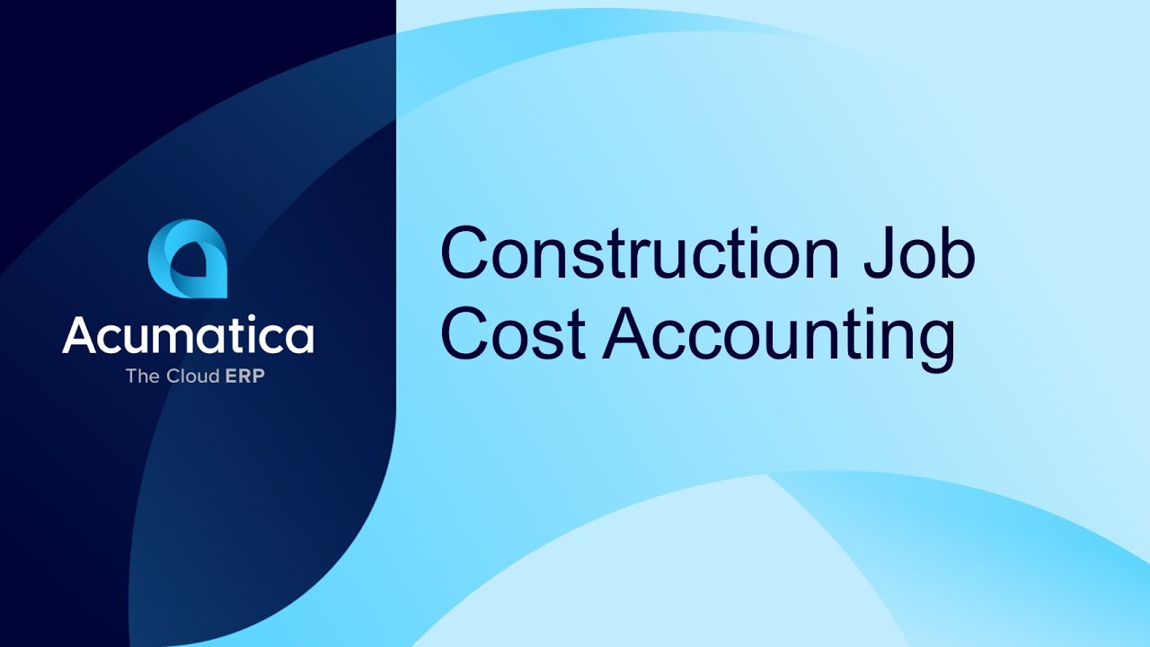 Construction Job Cost Accounting