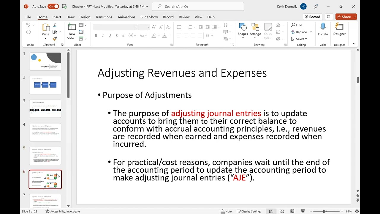 Financial Accounting Chapter 4 PPT Video