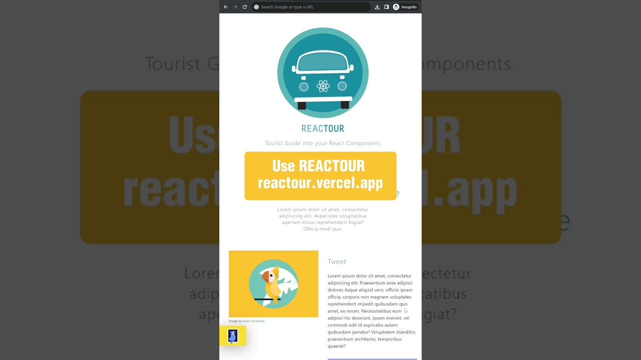 Library to add guided tour in your react project