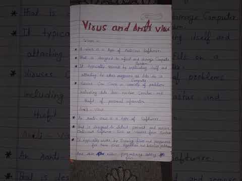 Virus and antivirus explain