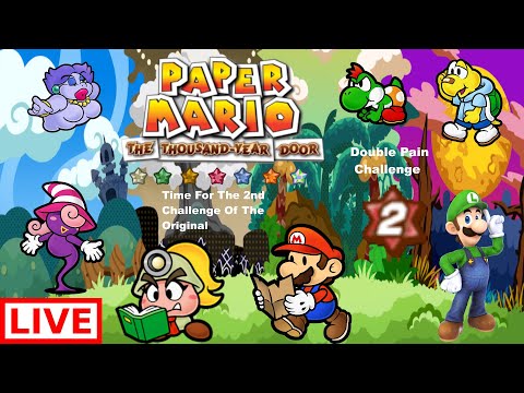 Paper Mario The Thousand Year Door (Double Pain) Live Stream Part 5 Moon Mission & Pit Of 100 Trials
